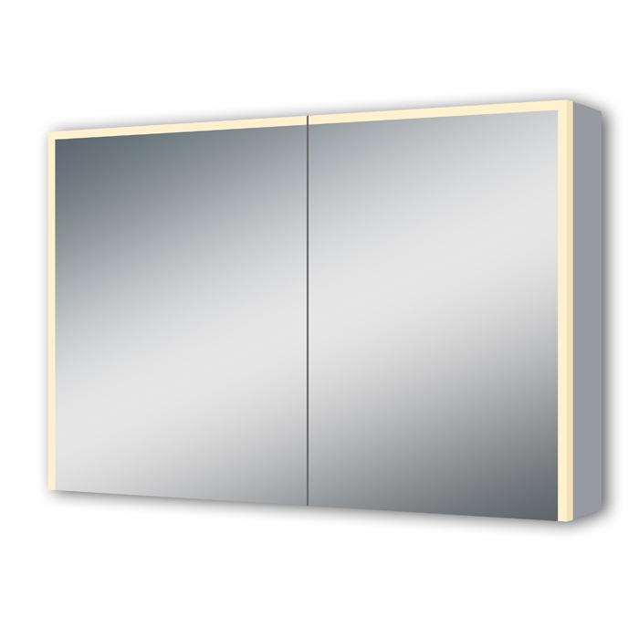 Linnie speilskap 120cm m/ LED- belysning og stikkontakt - Badnor.no Linnie speilskap 120cm m/ LED- belysning og stikkontakt - Badnor.no