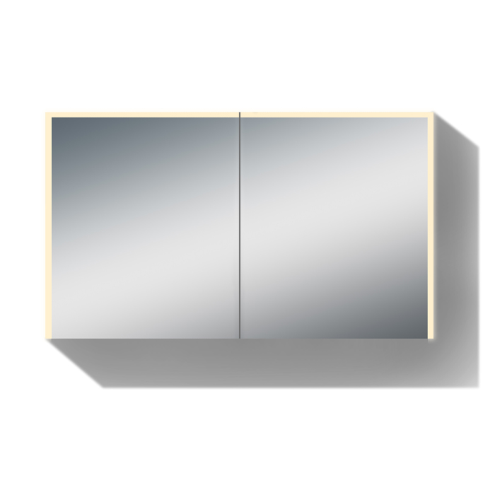 Linnie speilskap 120cm m/ LED- belysning og stikkontakt - Badnor.no Linnie speilskap 120cm m/ LED- belysning og stikkontakt - Badnor.no